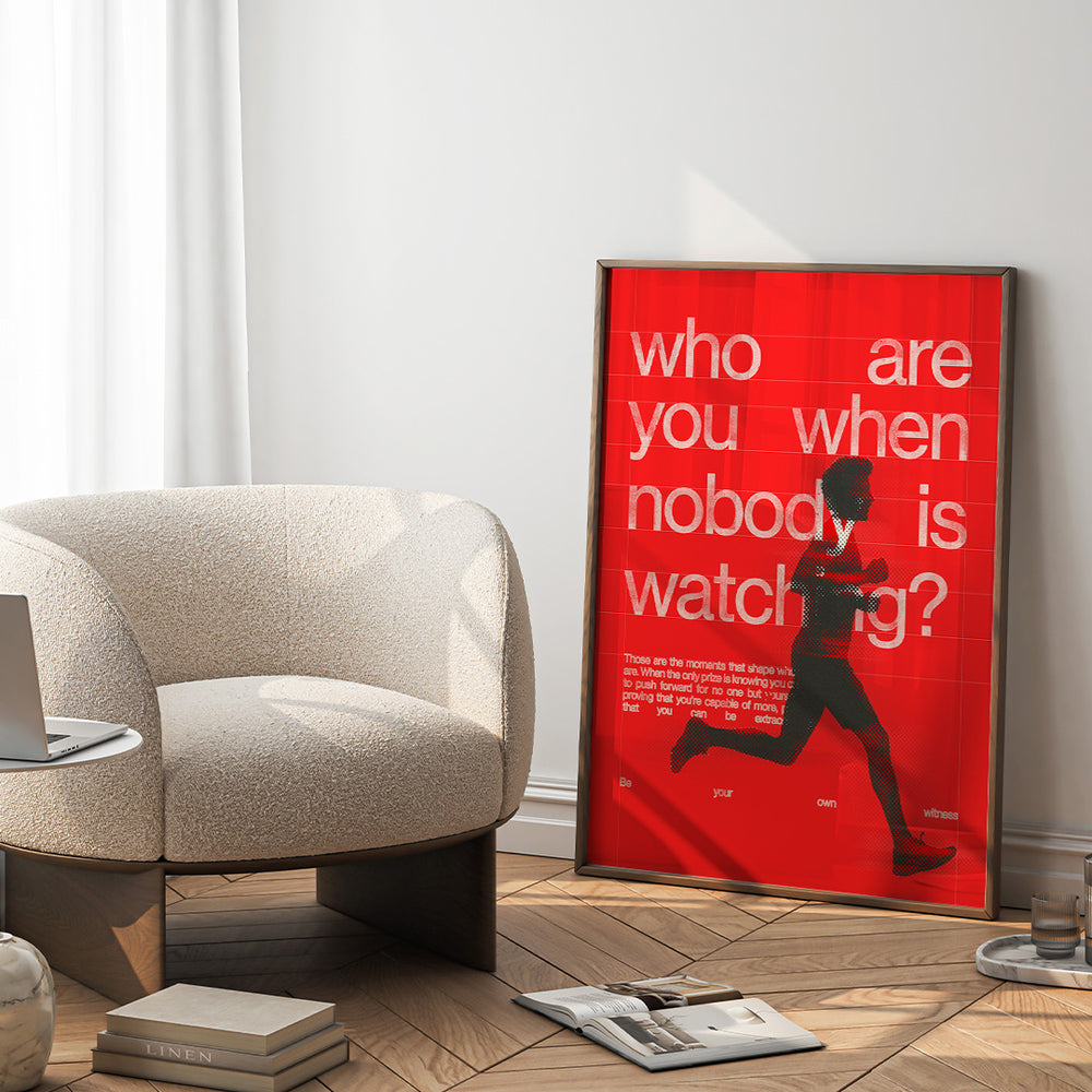 Who Are You When Nobody Is Watching | Running Poster – timms-store