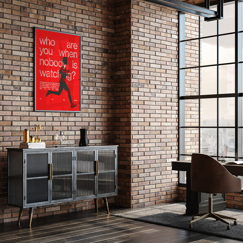 Who Are You When Nobody Is Watching | Running Poster – timms-store